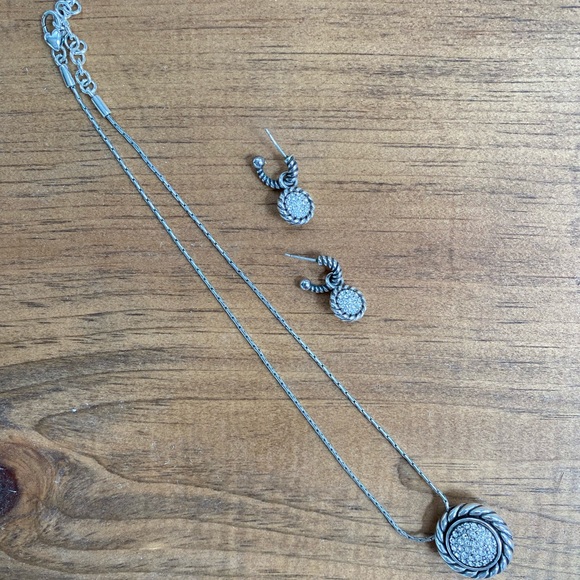 Brighton | Jewelry | Brighton Reversible Necklace Earring Set | Poshmark